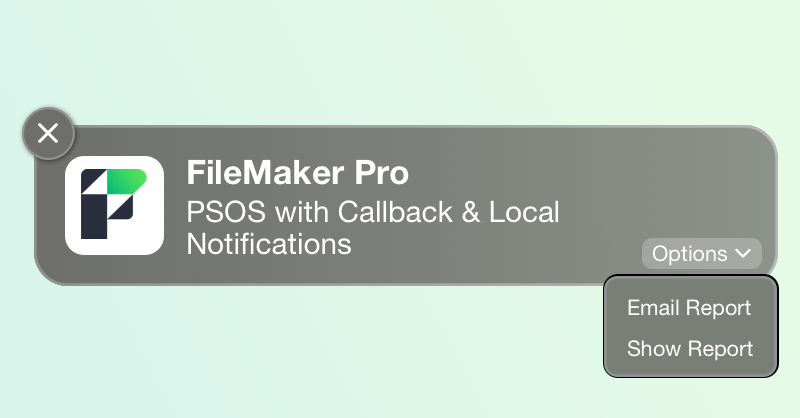 PSOS with CallBack & Configure Local Notifications in Claris FileMaker 2024 - DB Services Blog ...