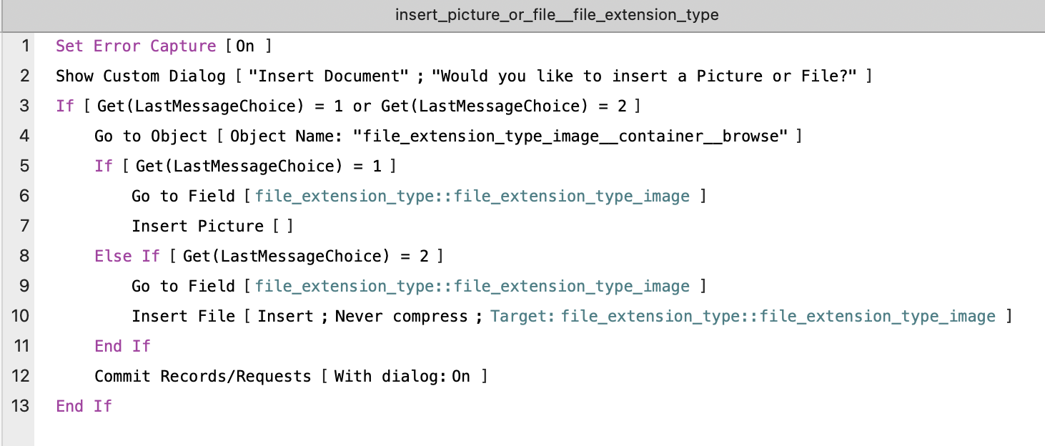 Can not Insert a "Picture", but I can insert a "File". - Script Workspace and Script Triggers ...